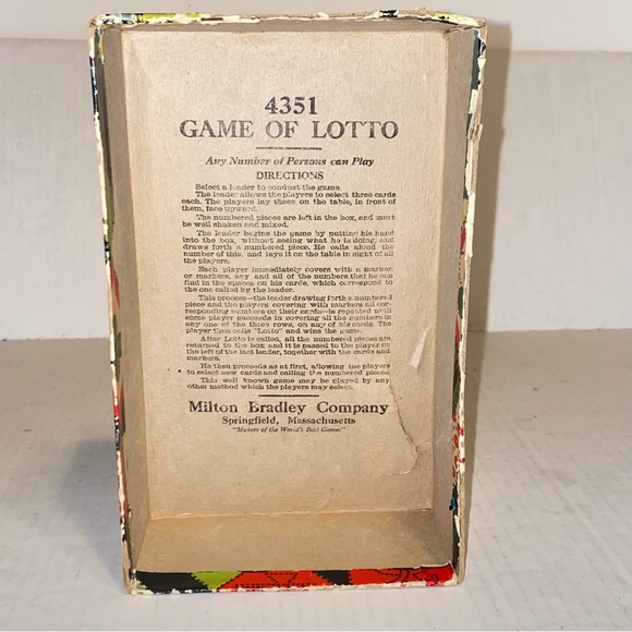 Milton Bradley | Games | Rare Vintage Lotto Game 435 By Milton Bradley ...